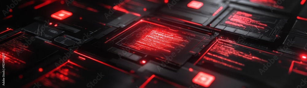 Cybersecurity breach containment with real-time security protocols, red ...