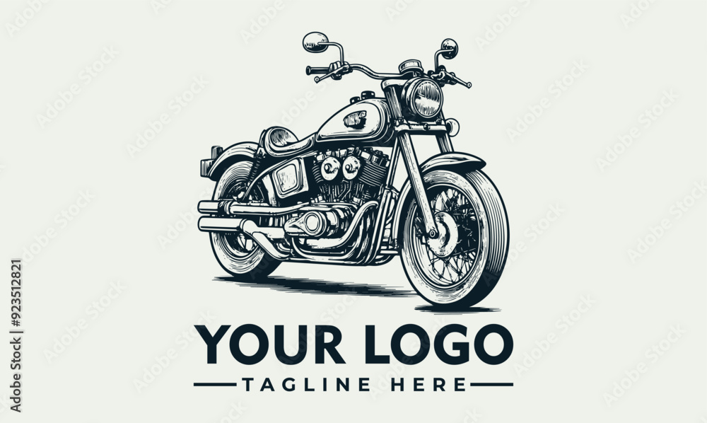 Vector logo motorcycle detailed drawing motorcycle detailed drawing ...