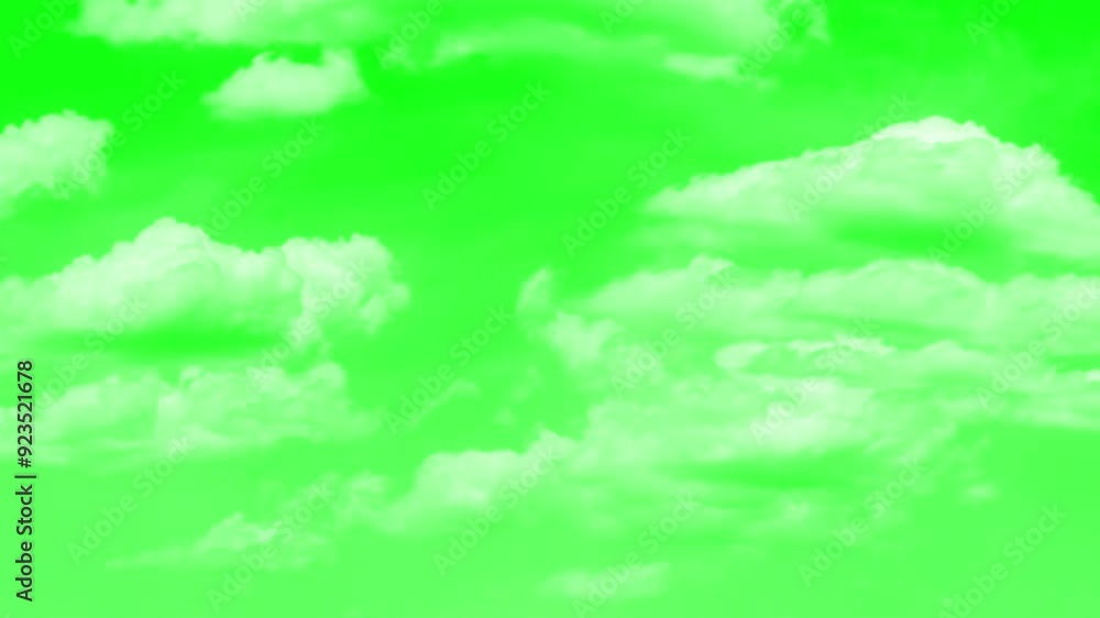 Animated Clouds Moving Fast on Green Screen, Cloud green screen video ...