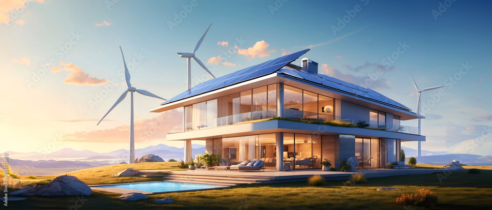 Sustainability illustration set. ESG, green energy, sustainable ...