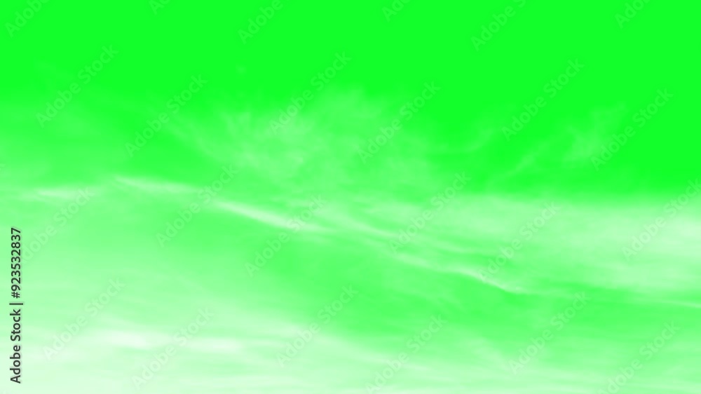 Moving clouds motion graphic animation green screen. Moving white clouds with 4K resolution ...