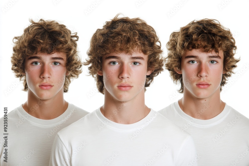 In the background is a transparent background with a group of young ...