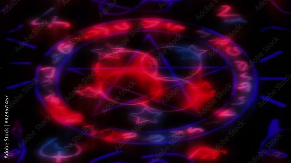 Occult symbols animation, satanic signs animation, horror movie ...