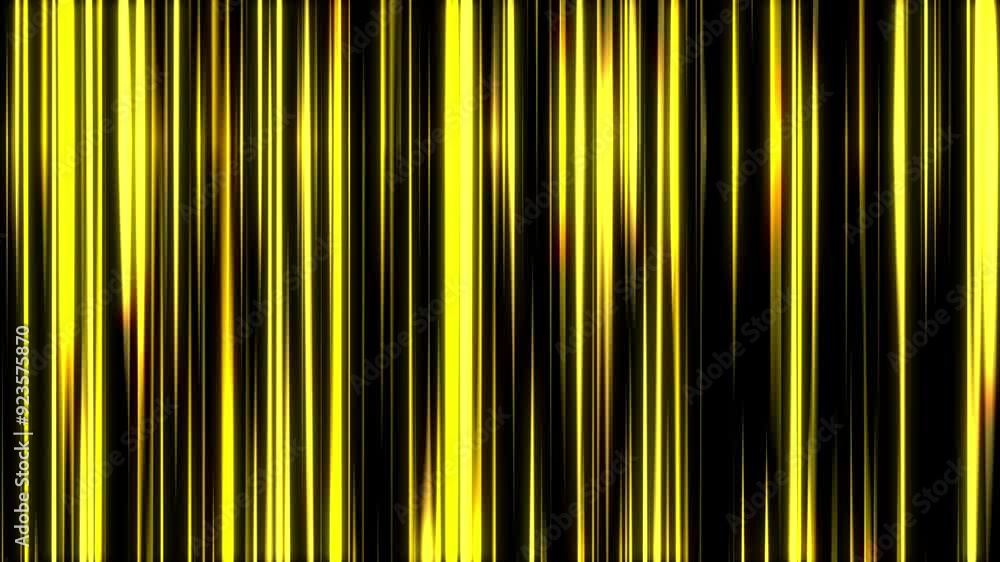Vertical yellow lines shifting in loop. 4k beautiful abstract background with seamless looping ...