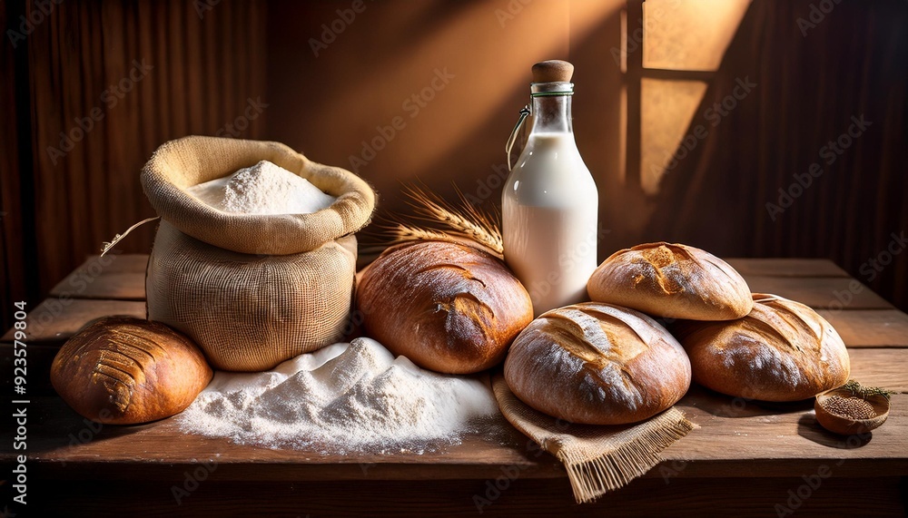 Artisan Bread Still Life Rustic charm meets culinary craftsmanship in ...