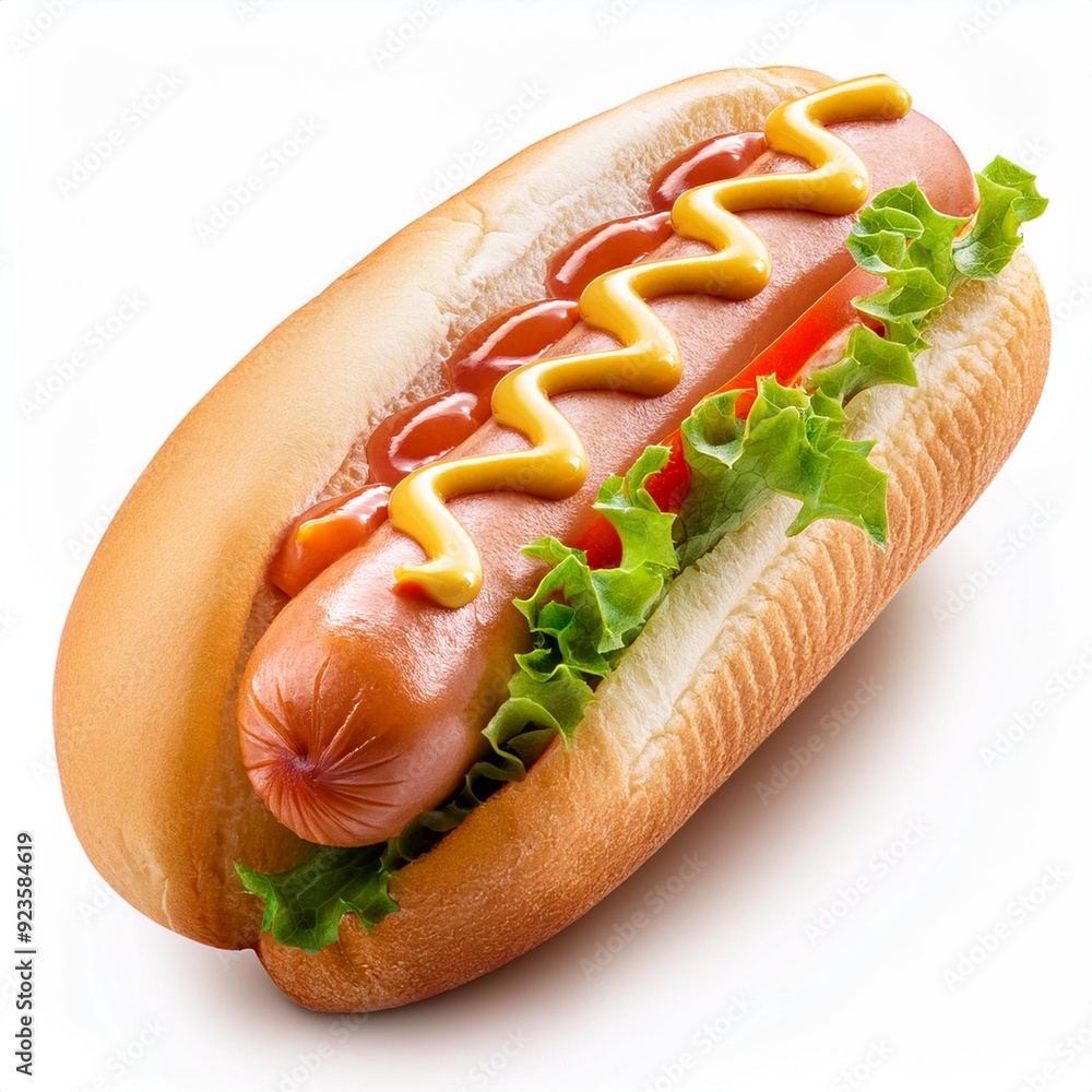 Create tempting visuals with our hot dog, fully isolated on white with ...