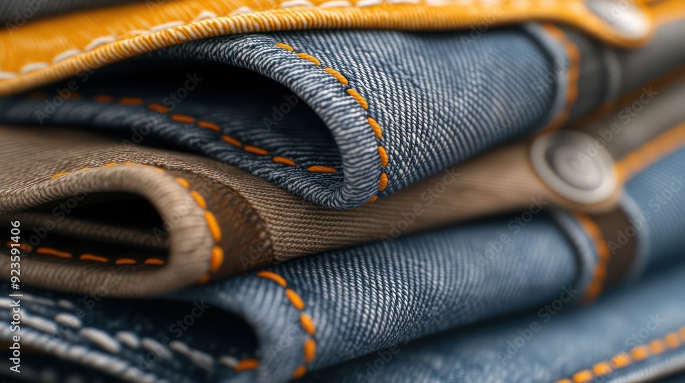 Close-up of denim jeans, showcasing the perfect fit on curves ...