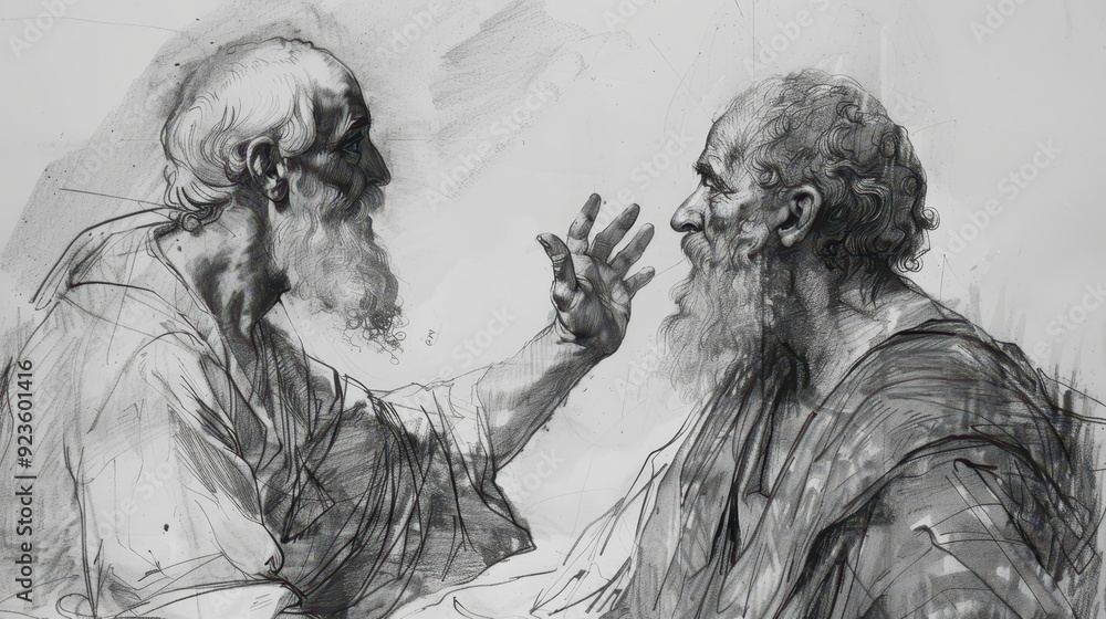 Genesis,Jacob Flees Laban:Jacob Explaining Departure to Laban, Modern ...