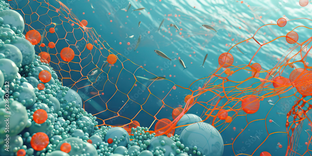 Overfishing is the empty net of depletion, depleting marine life and ...