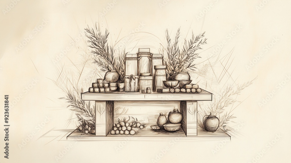 Exodus:Consecration of the Firstborn,Offerings Adorn Altar, Symbolizing ...