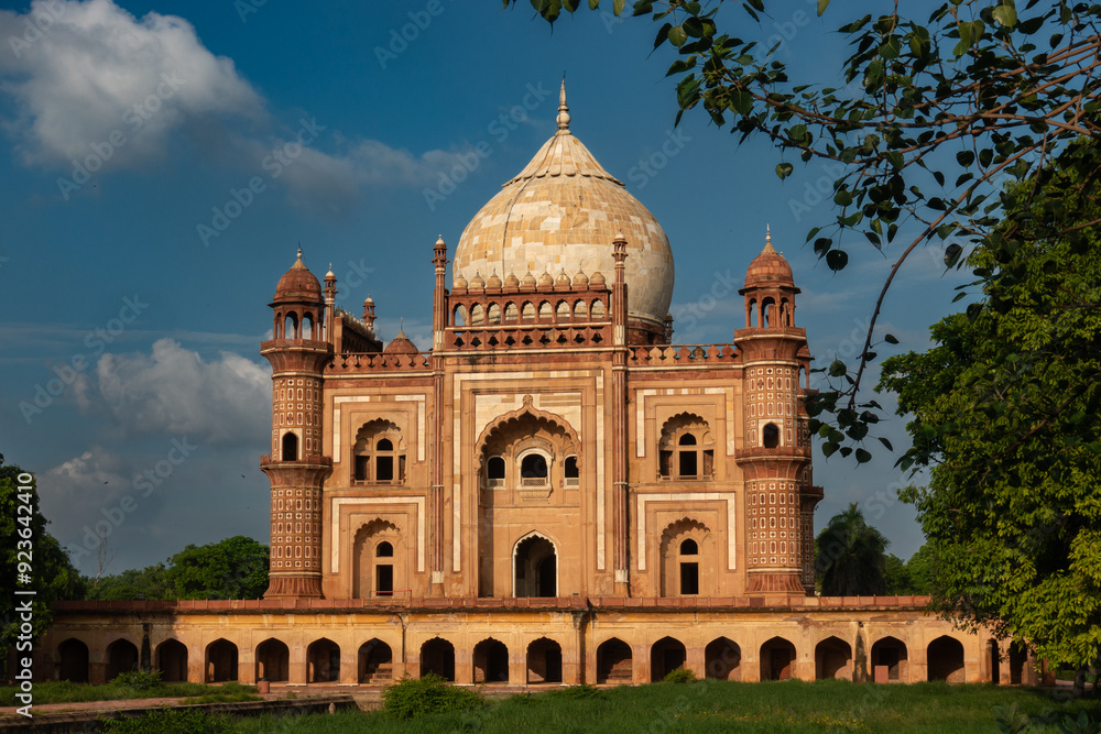 Sander jung (jang) Tomb in Delhi, India. The tomb is a sandstone and ...