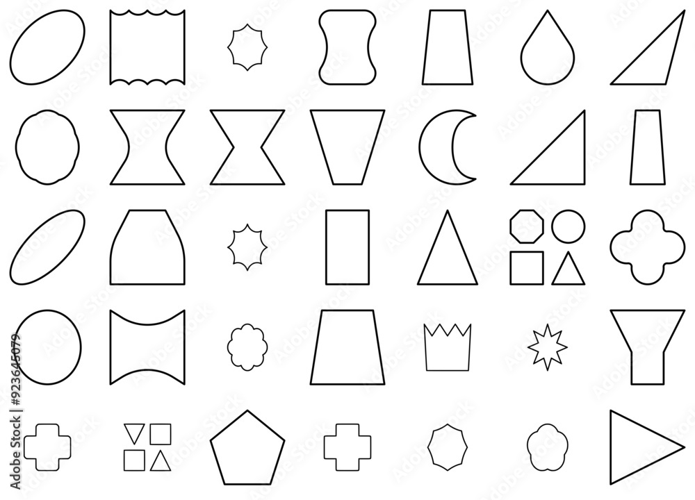 Mega Set Of Vector Geometry Icons Web Header Banner Design Containing ...