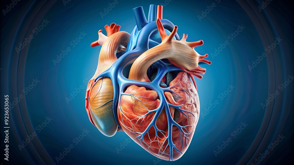 Delicate anatomy of a healthy human heart showcasing the tricuspid ...