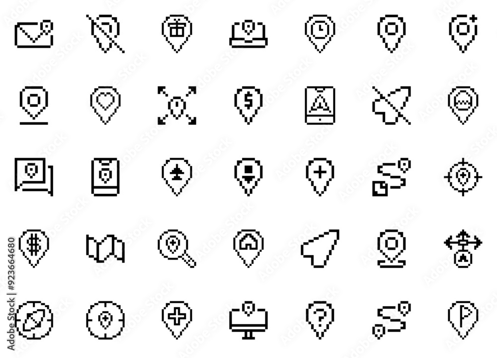A Collection Of Bit Map Vector Symbols Apps, Websites Ui Designs ...