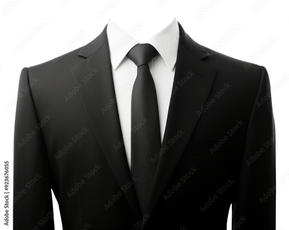 PNG Headless suit with black tie Stock Photo | Adobe Stock