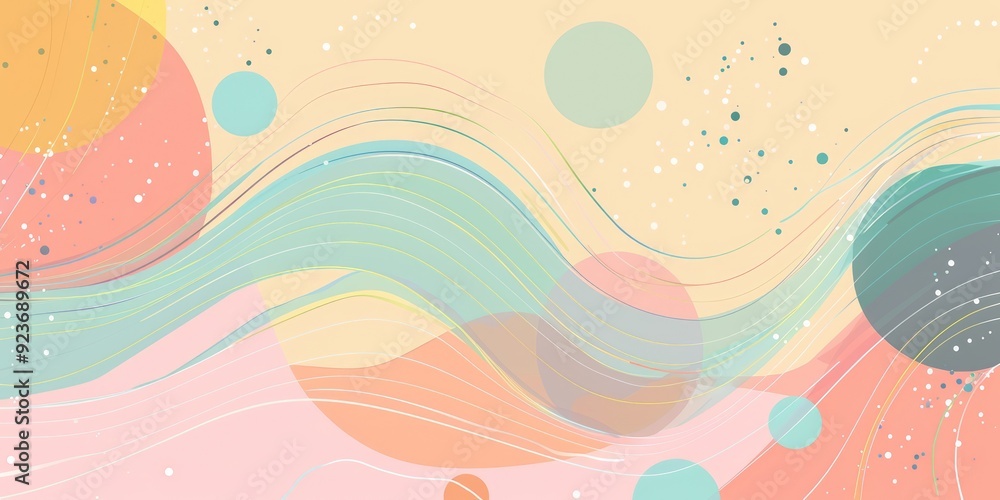 Abstract multiple pastel colour circle with the colourful background ...