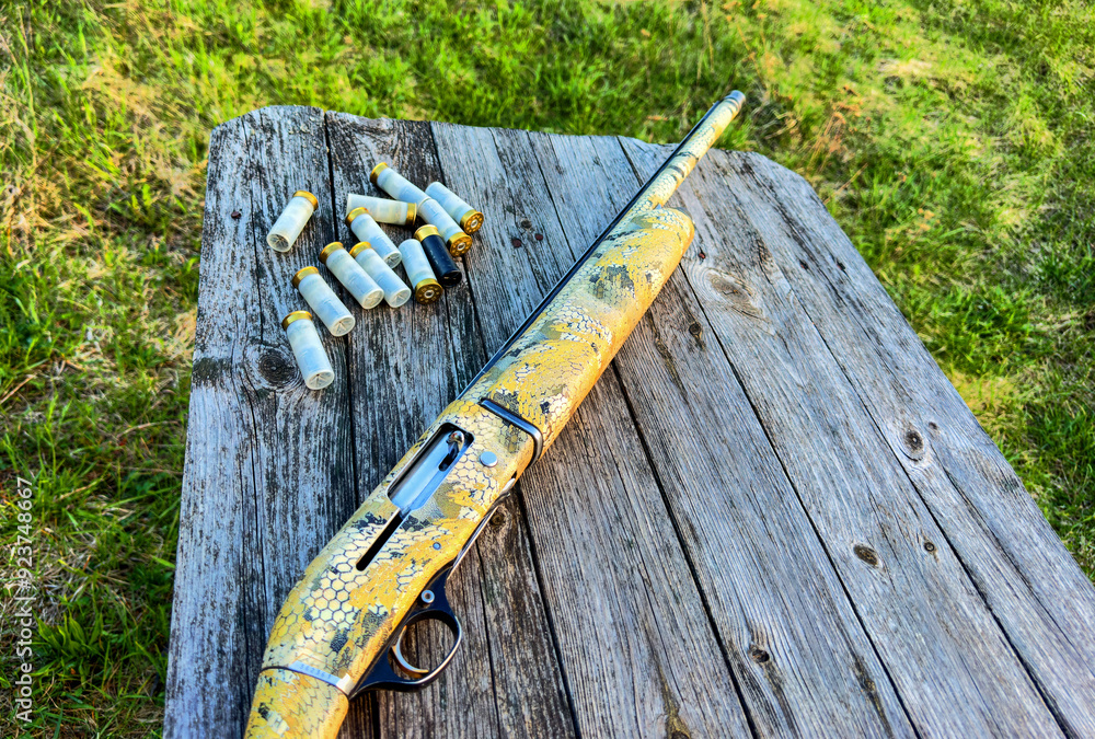 Foto de Shotgun of the hunter. Cartridge (firearms) with shot for ...