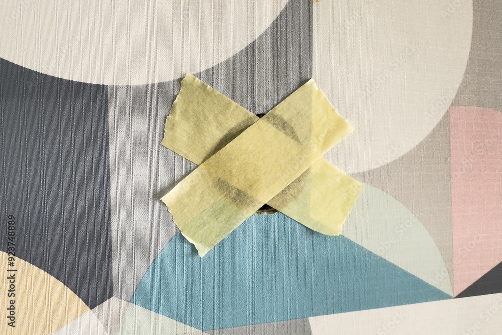 Closed Electrical socket with wires during apartment renovation. Duct ...