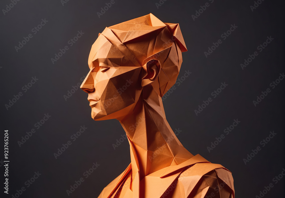 Artistic Representation of a Papercraft Sculpture on Display in a ...