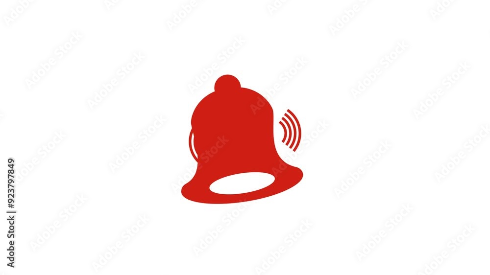 Bell icon. Bell ringing sign. Alarm concept, micro animation, cartoon ...