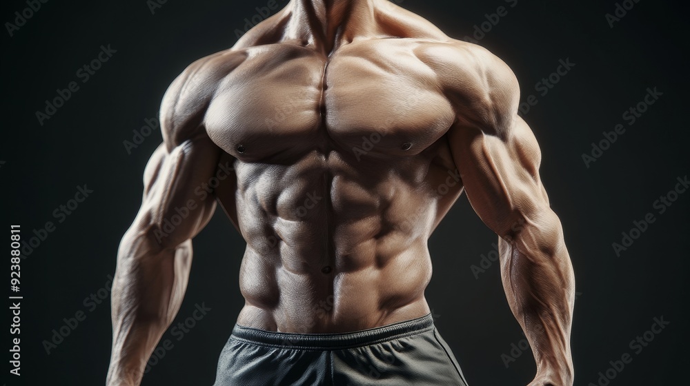 Muscular Physique - Strong and Fit Bodybuilder - This image portrays a ...