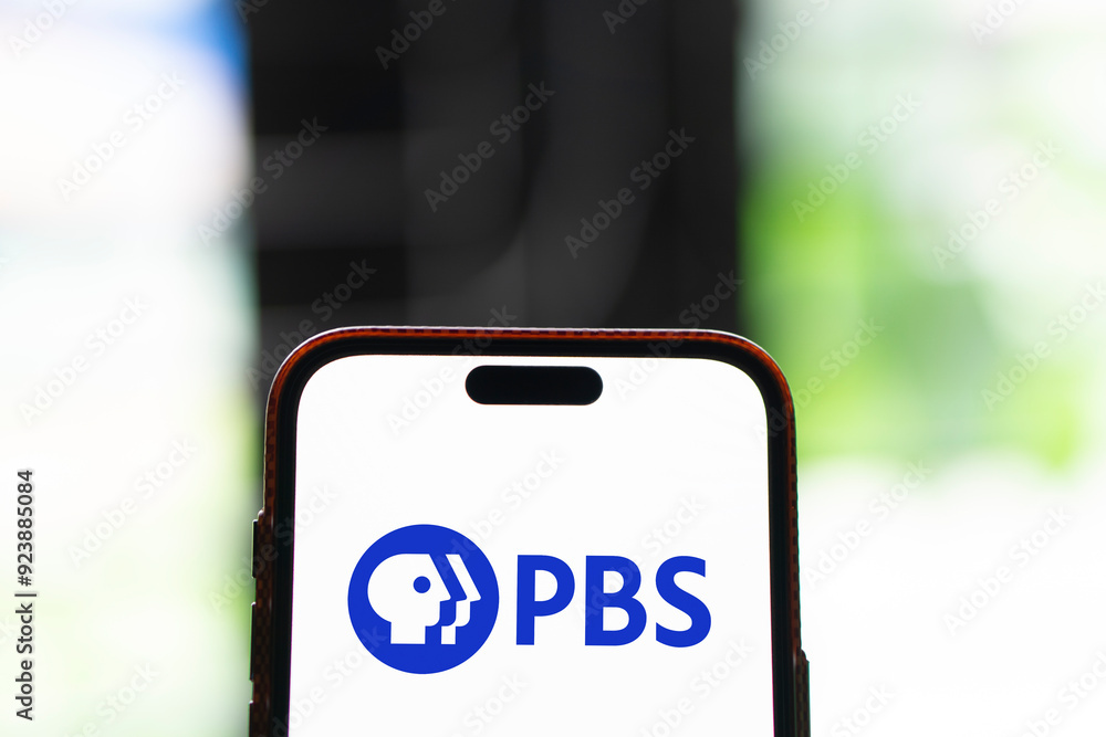 Dhaka, Bangladesh- 15 Aug 2024: PBS logo is displayed on smatphone. PBS ...