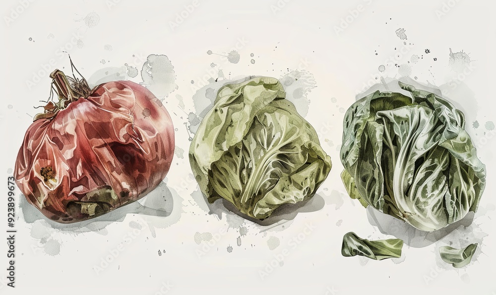 Wilted vegetables: pictures of old, wrinkled vegetables that are no ...