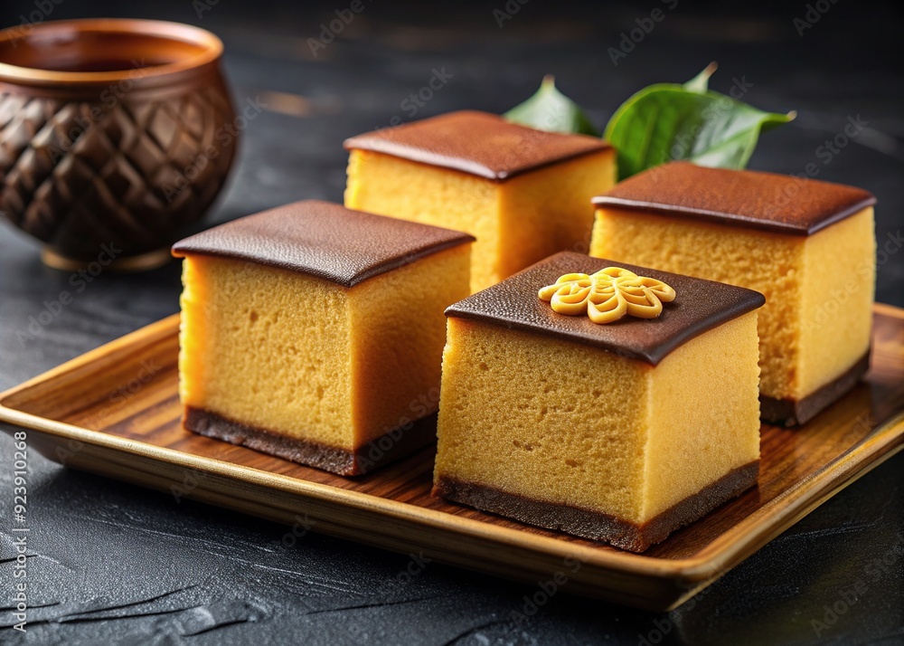 Traditional Japanese sweets advertisement featuring beautifully crafted ...