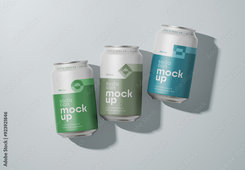 Soda Can Mockup Stock Template | Adobe Stock