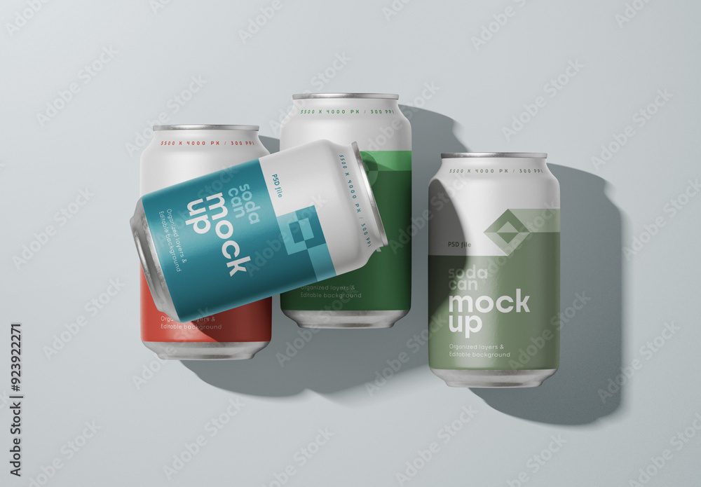 Soda Can Mockup Stock Template | Adobe Stock