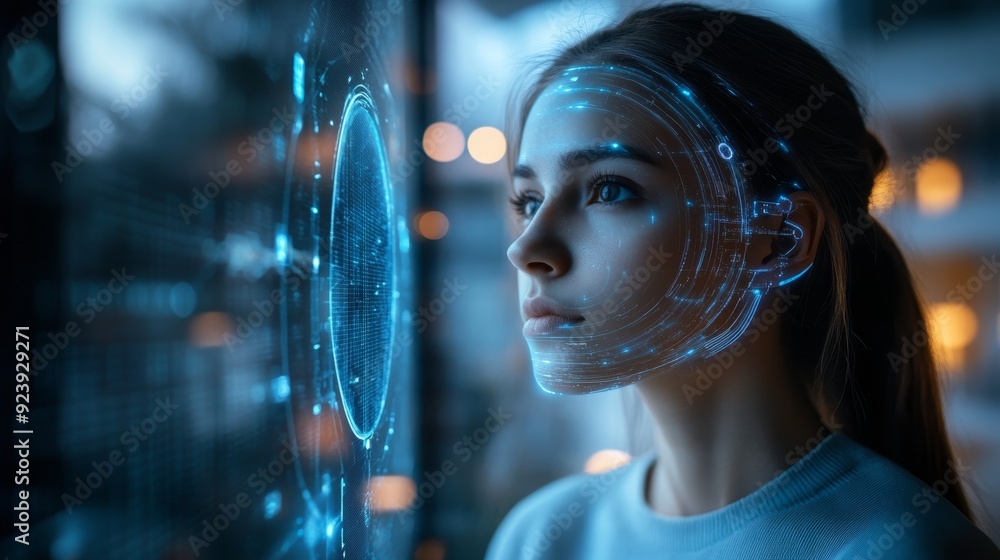 AI-Powered Virtual Assistant: A sleek, holographic virtual assistant ...