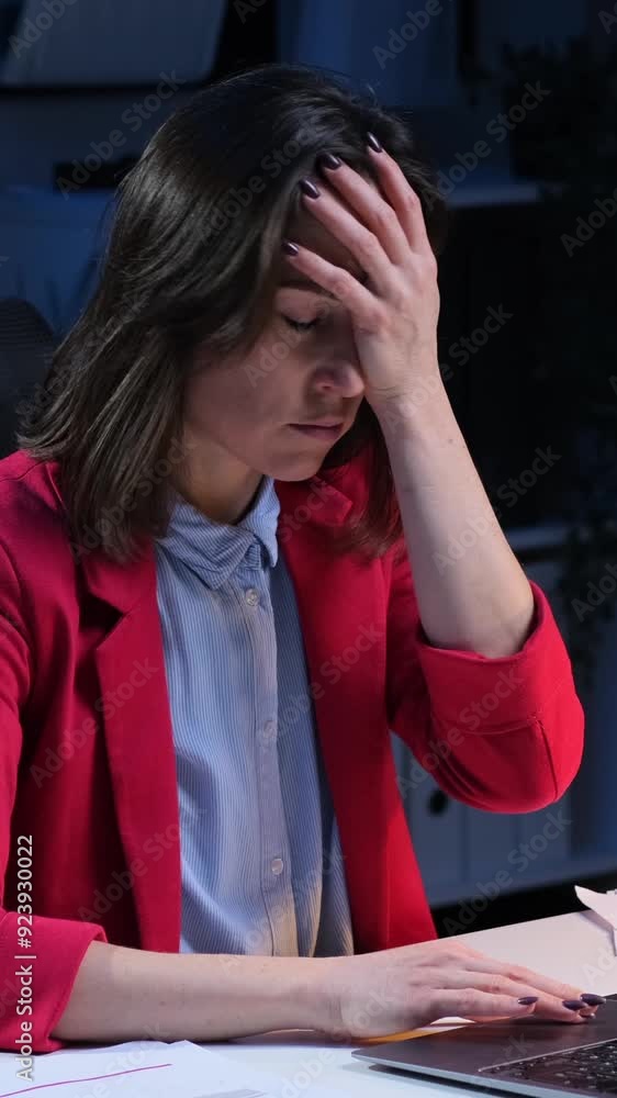 Irritated Caucasian middle aged female office worker showing facepalm ...