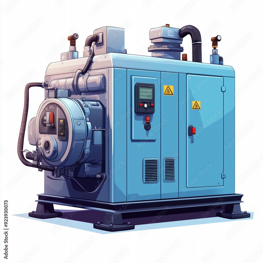 Electric Generator Vector Illustration: Perfect for Posters, Banners ...
