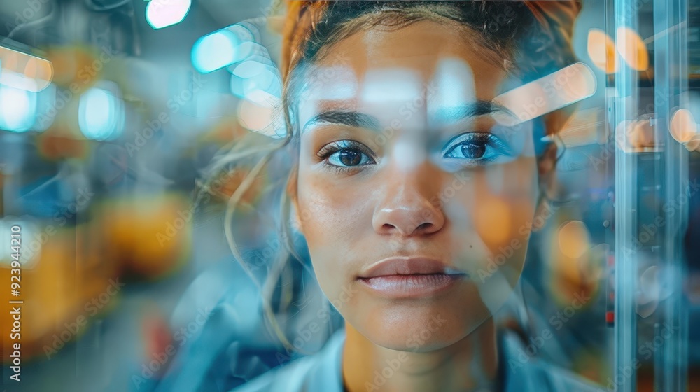 Factory assembly line with a diverse workforce, emphasizing inclusivity ...