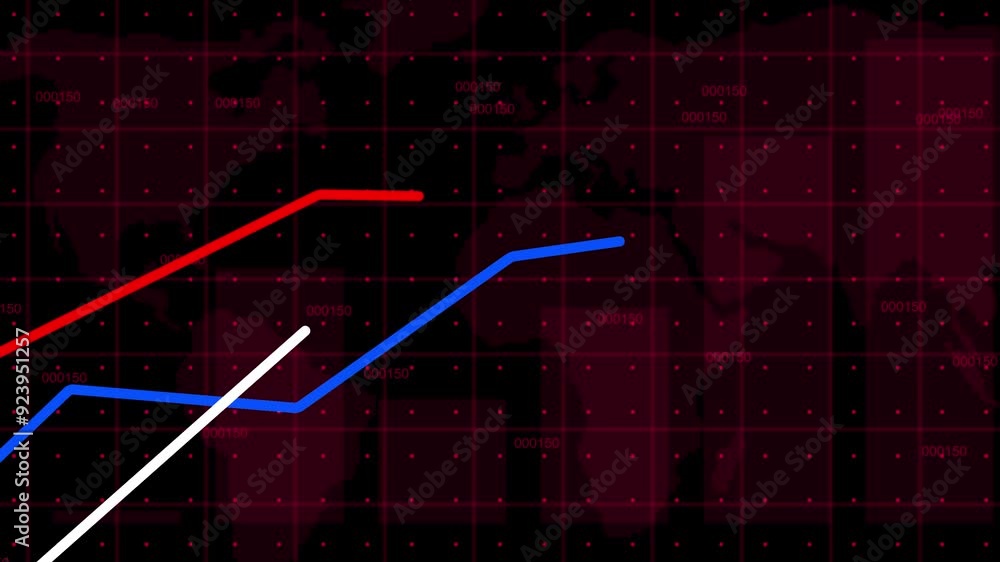 Infographic growing line chart graph, business development competition ...