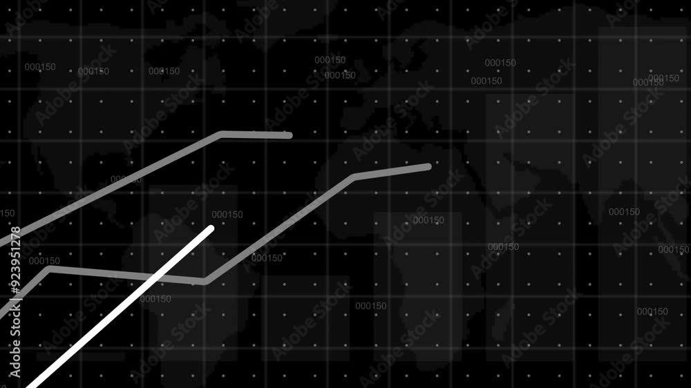 Infographic growing line chart graph, business development competition ...