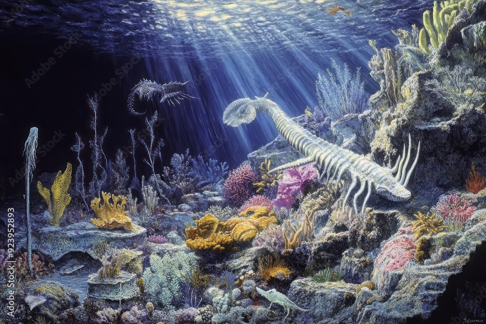 Cambrian explosion, with a variety of bizarre and fascinating early life forms populating the ...