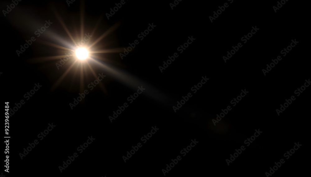 sunbeam sunlight beam sunshine sunset bright. Isolated white light rays ...