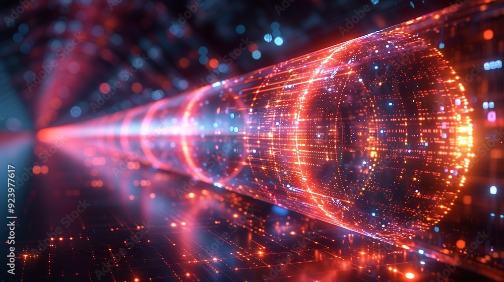Advanced optics and coherence concept featuring interference patterns ...