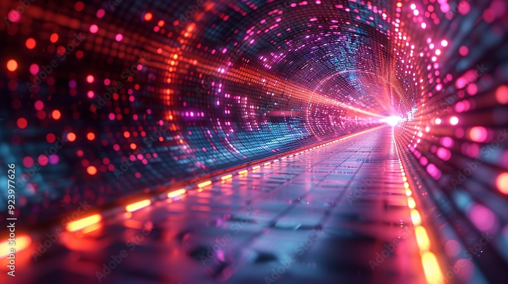 Advanced optics and coherence concept featuring interference patterns ...