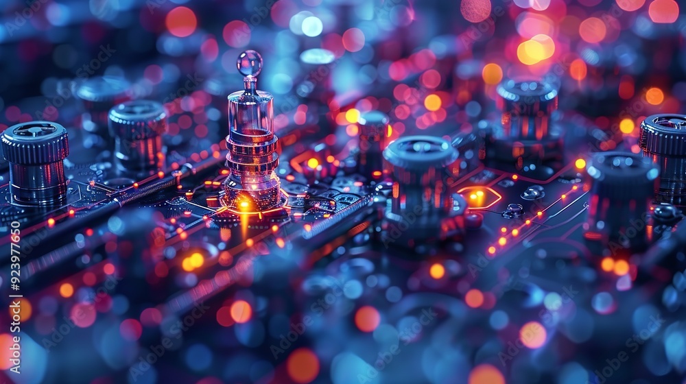 Nanotechnology and material science design showcasing manipulation at ...