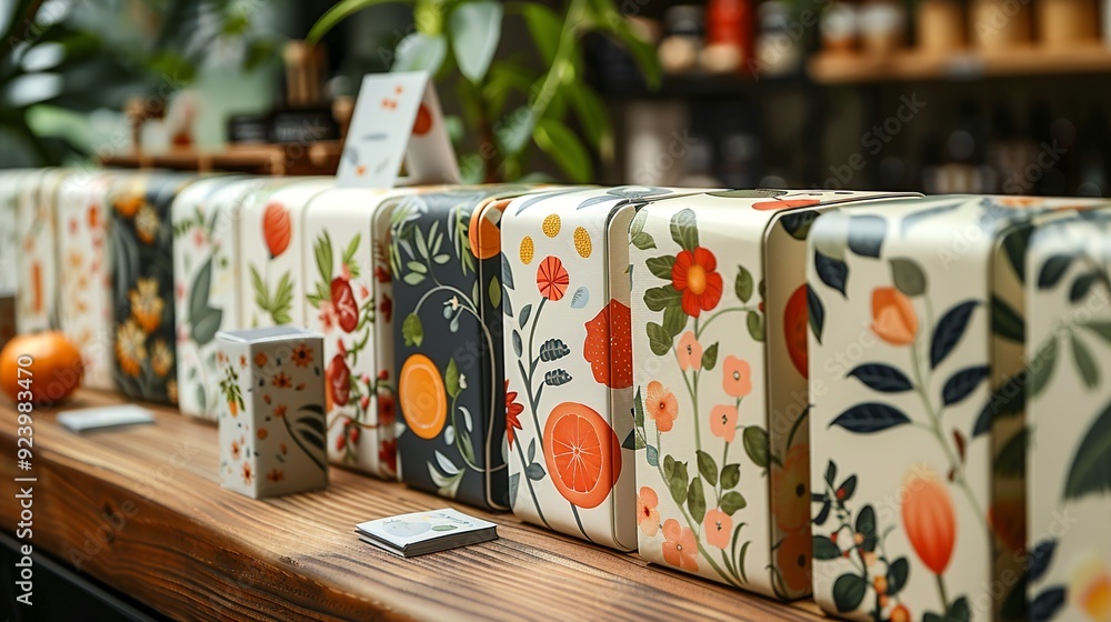 Sleek artistic packaging using sustainable compostable materials with a ...