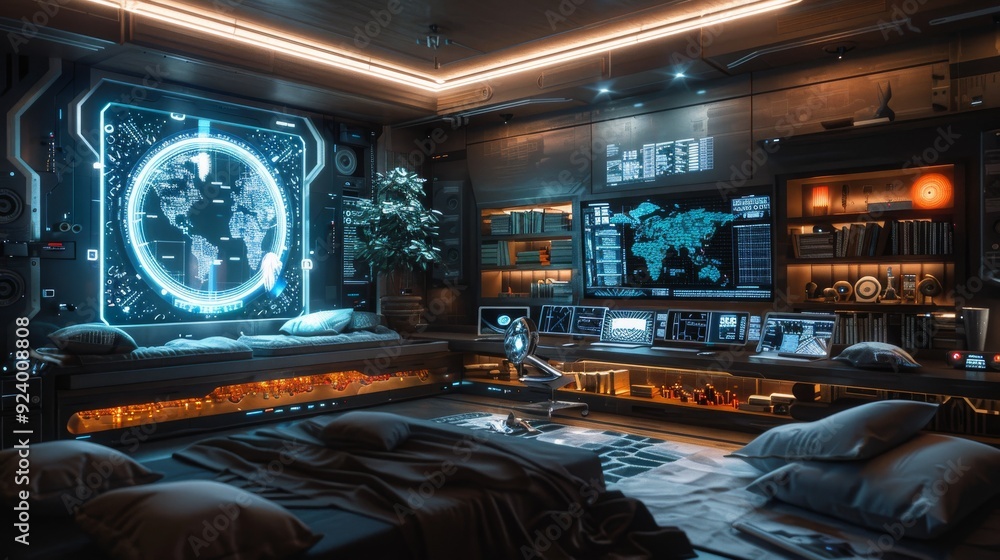 Futuristic Home Entertainment System: A home entertainment setup with ... Futuristic Home Entertainment System: A home entertainment setup with ...