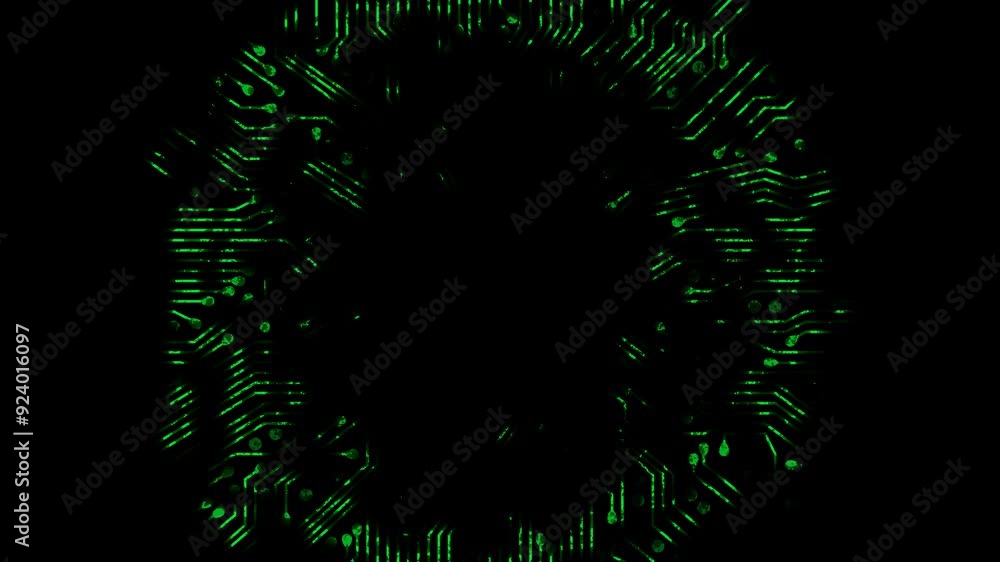 animated circuit board background Technology connected lines with a ...