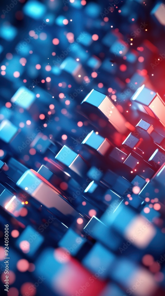 Hyperrealistic 3D background with dimensional lighting effects and ...