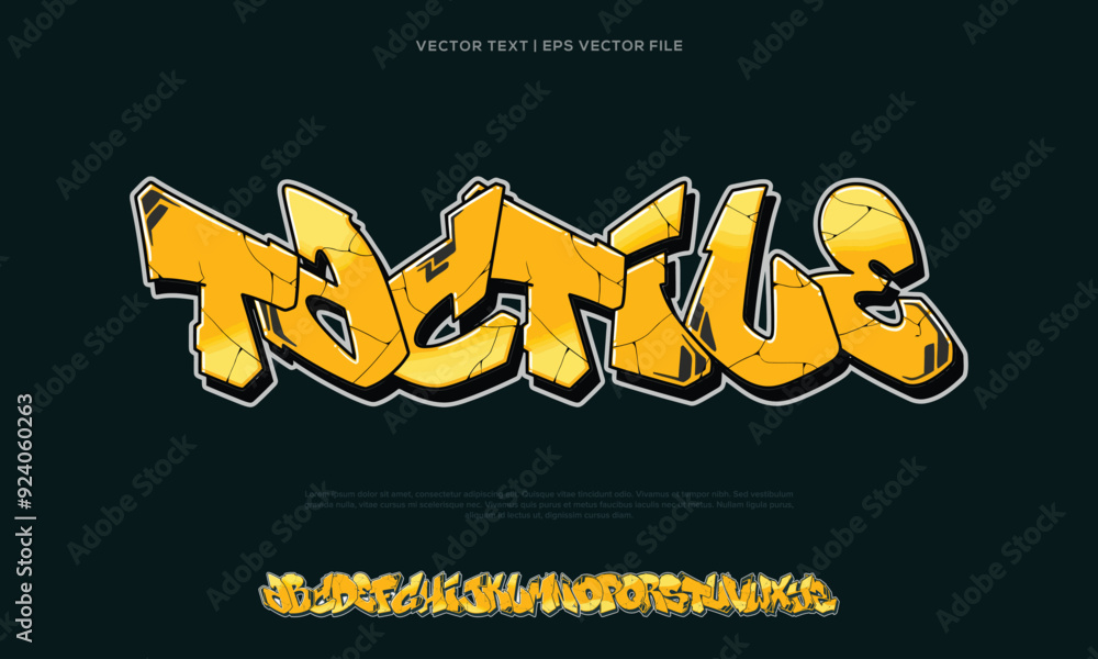Street graffiti font. Vector set of urban typography art graffiti ...