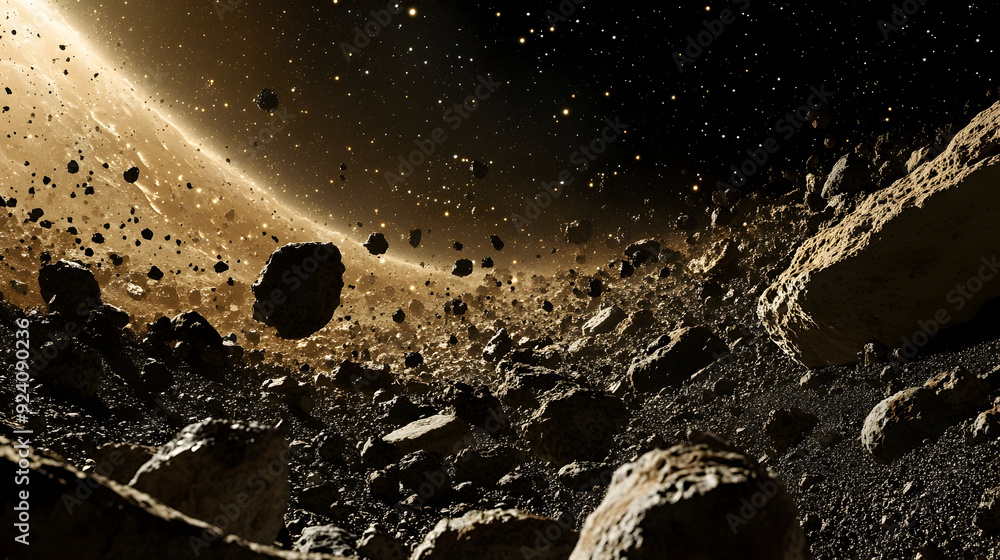 The Asteroid Belt: Between Mars and Jupiter - A depiction of the ...