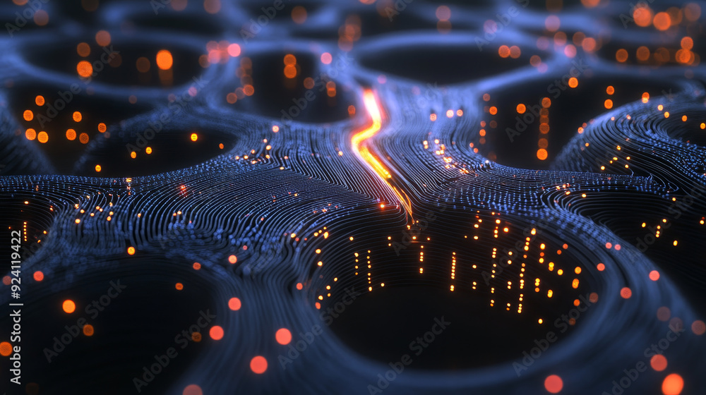 Display multiple layers of a neural network, including input layers, hidden layers, and output ...
