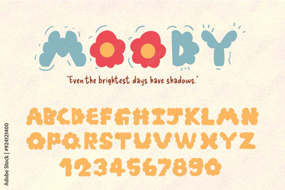 cloud font alphabet, graffiti font, retro bubble font alphabet, 20s ...