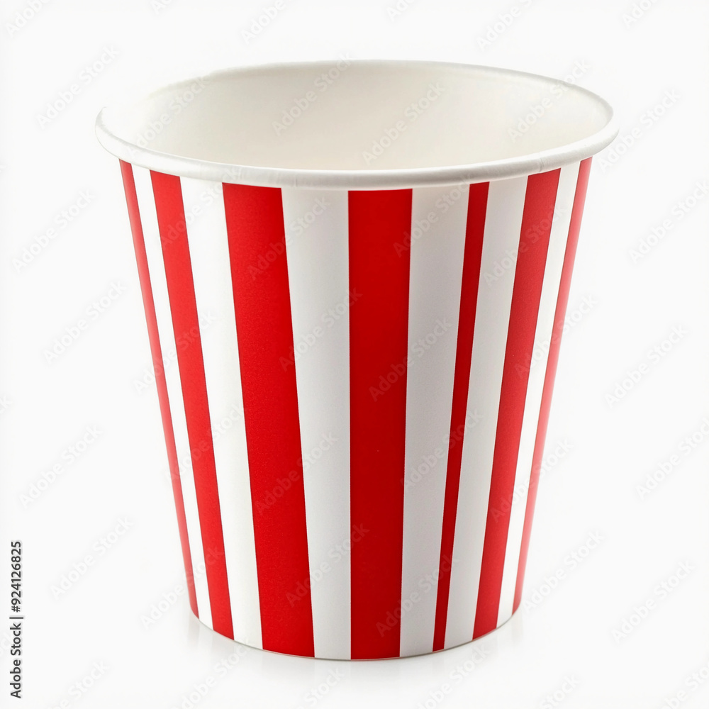 blank popcorn bucket: empty popcorn bucket on white background, popcorn ...